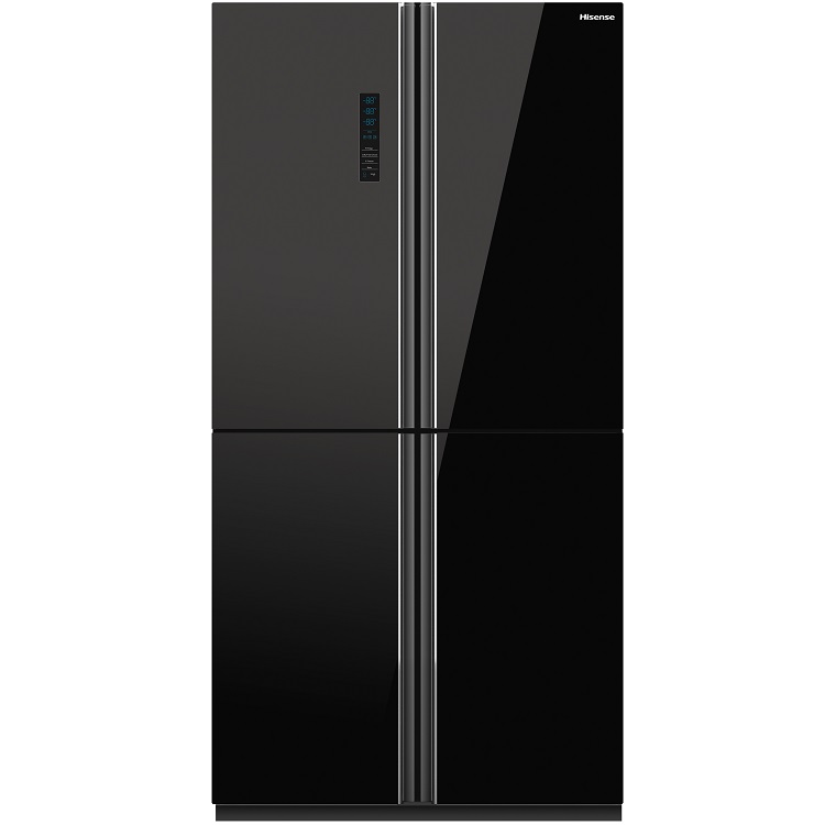 מקרר 4 דלתות 556 ליטר זכוכית שחורה הייסנס Hisense RQ81WC4SAA/BG