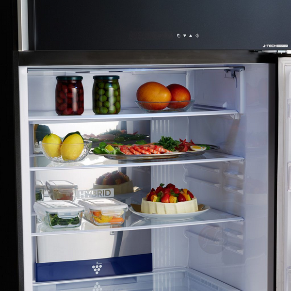 מקרר שארפ זכוכית שחורה מקפיא עליון 600 ליטר SHARP SJ-4660BK