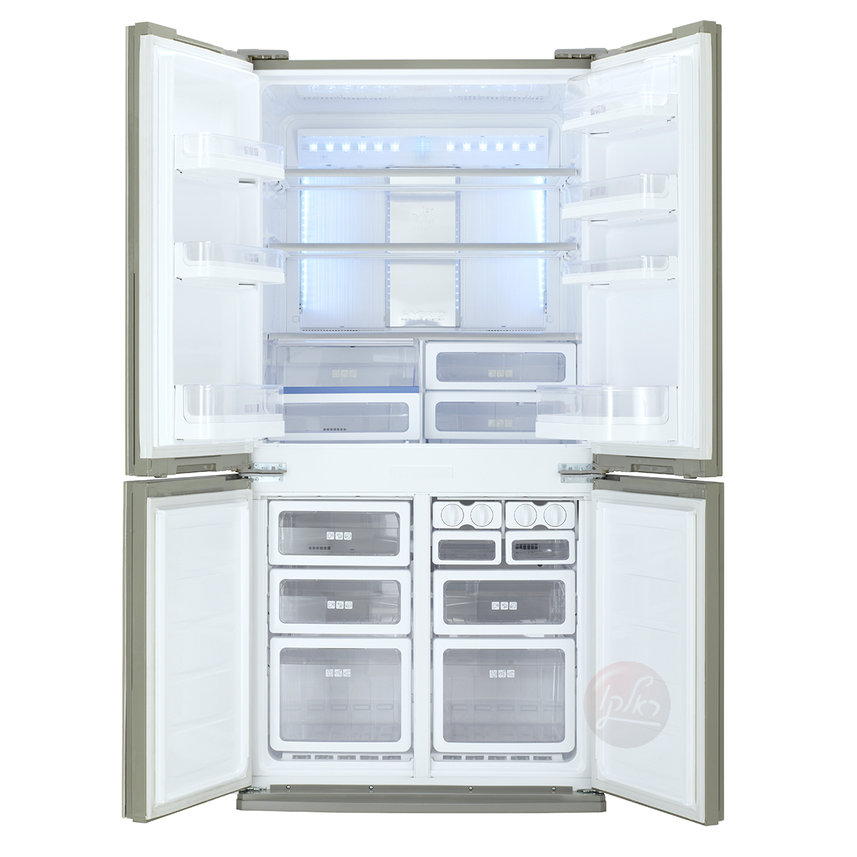 מקרר שארפ 4 דלתות 615 ליטר לבן Sharp SJ-8620WH *מנגנון שבת*